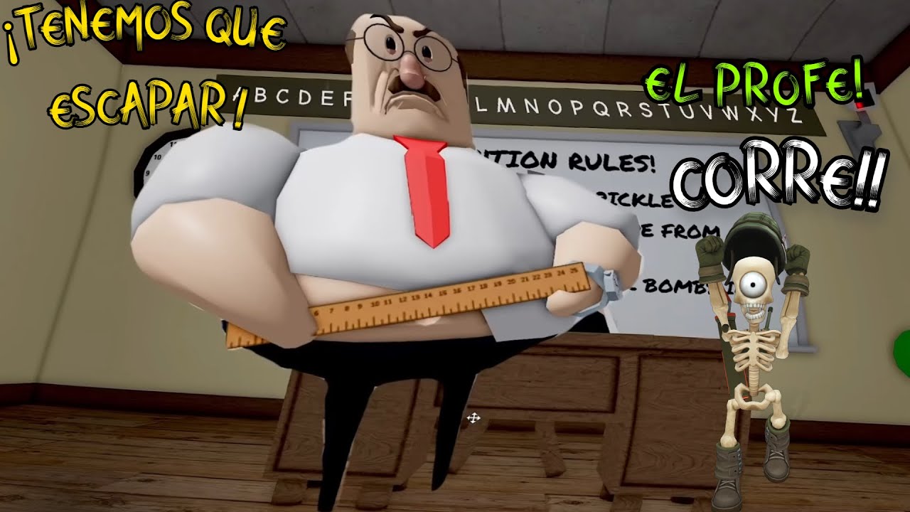 ESCAPANDO DEL PROFESOR !! EN ROBLOX - YouTube