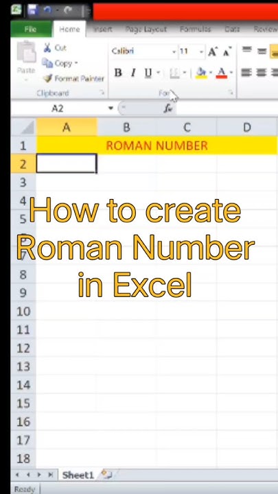 How to create Roman Number in Excel #excelformulas #exceltutorial #excel #ytshorts #shorts # ...