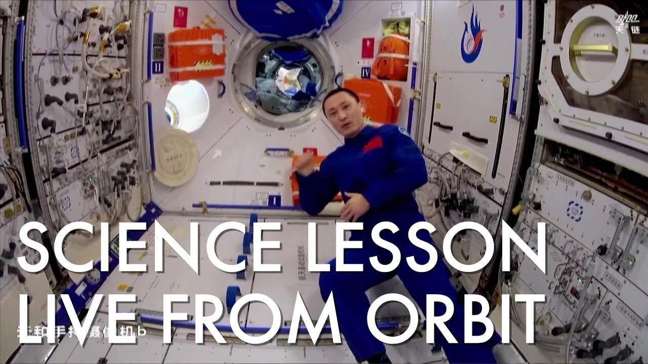 China's Tiangong astronauts beam science lesson to students live from ...