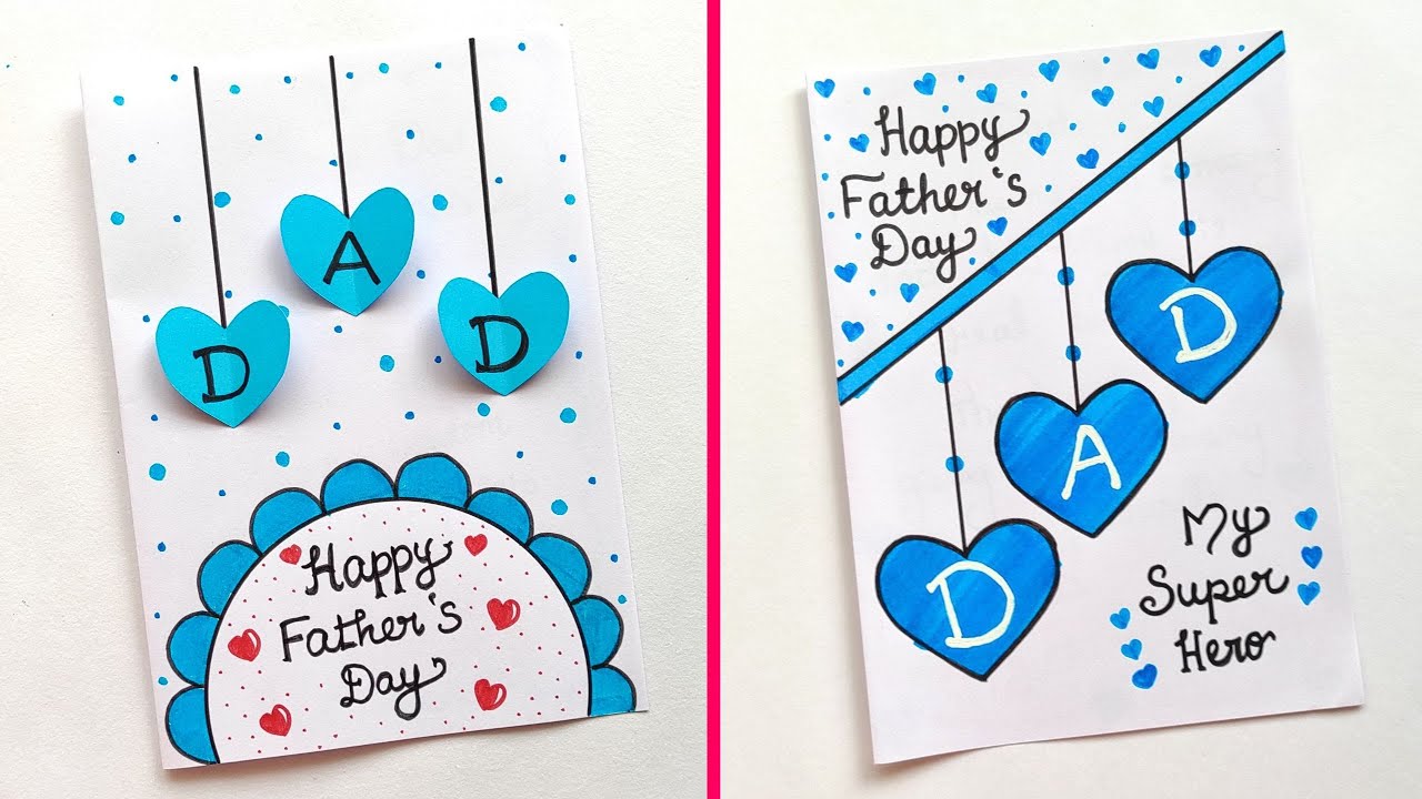 2 Father's day card | Easy and beautiful Father's day card | Happy ...