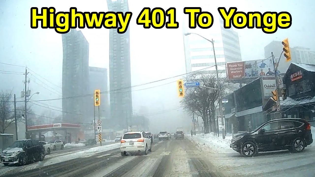 Driving - Highway 401- Yonge Street - YouTube
