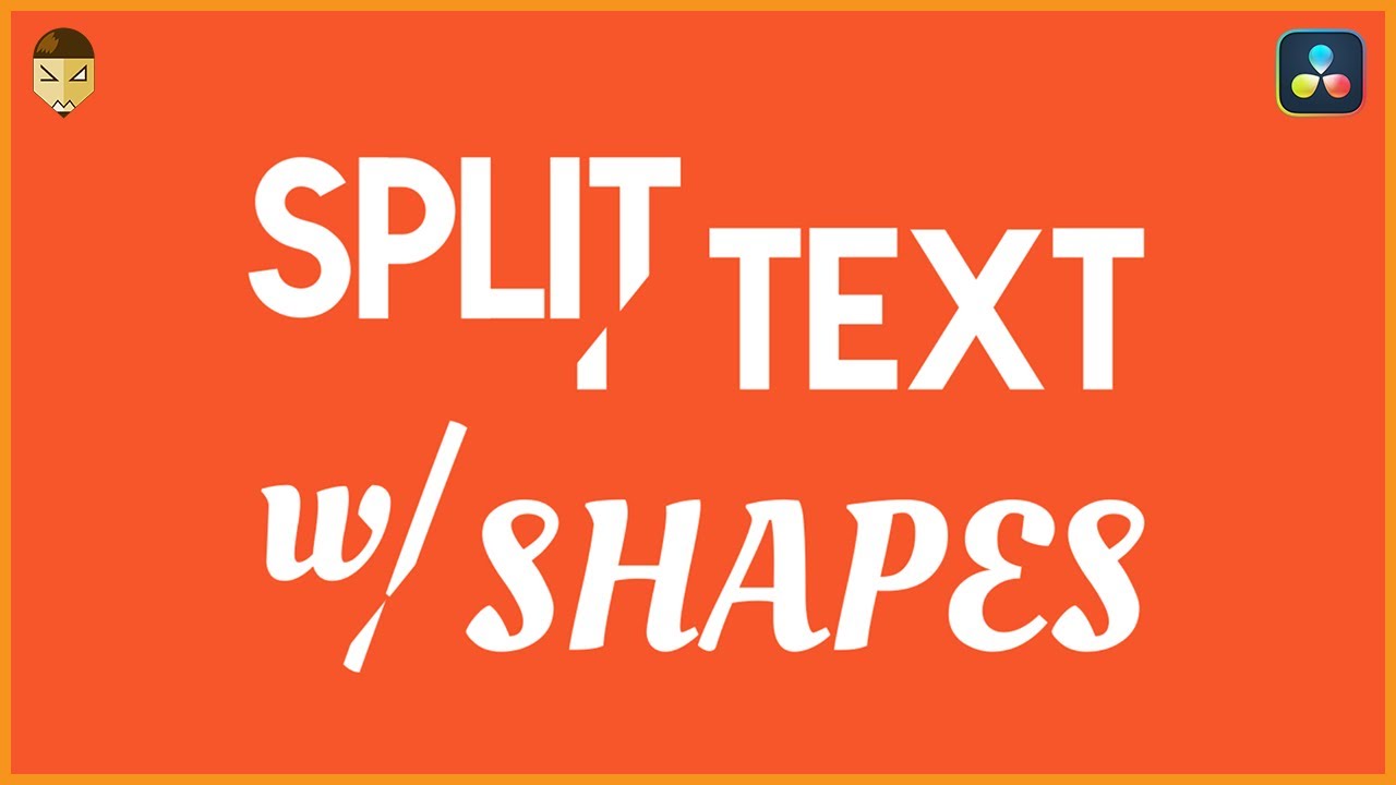 Use Shapes to Split Text DaVinci Resolve - YouTube