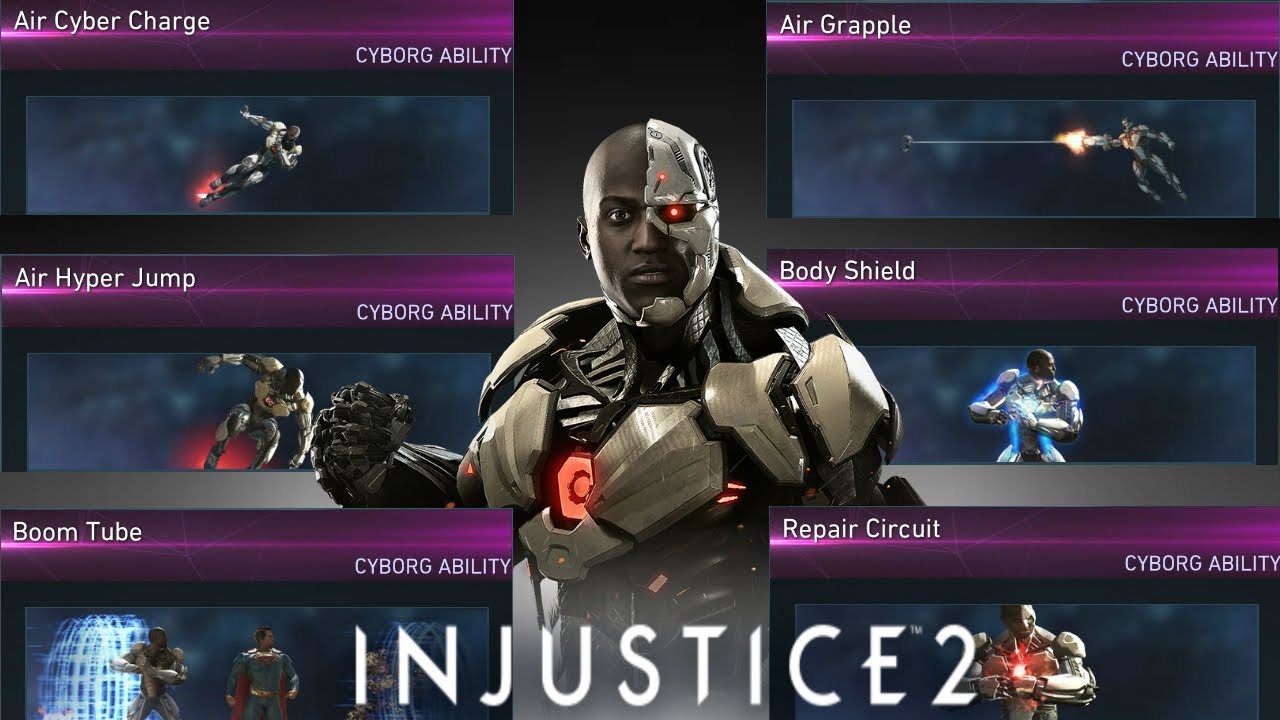 Injustice 2: Cyborg - All Unlockable Abilities - YouTube