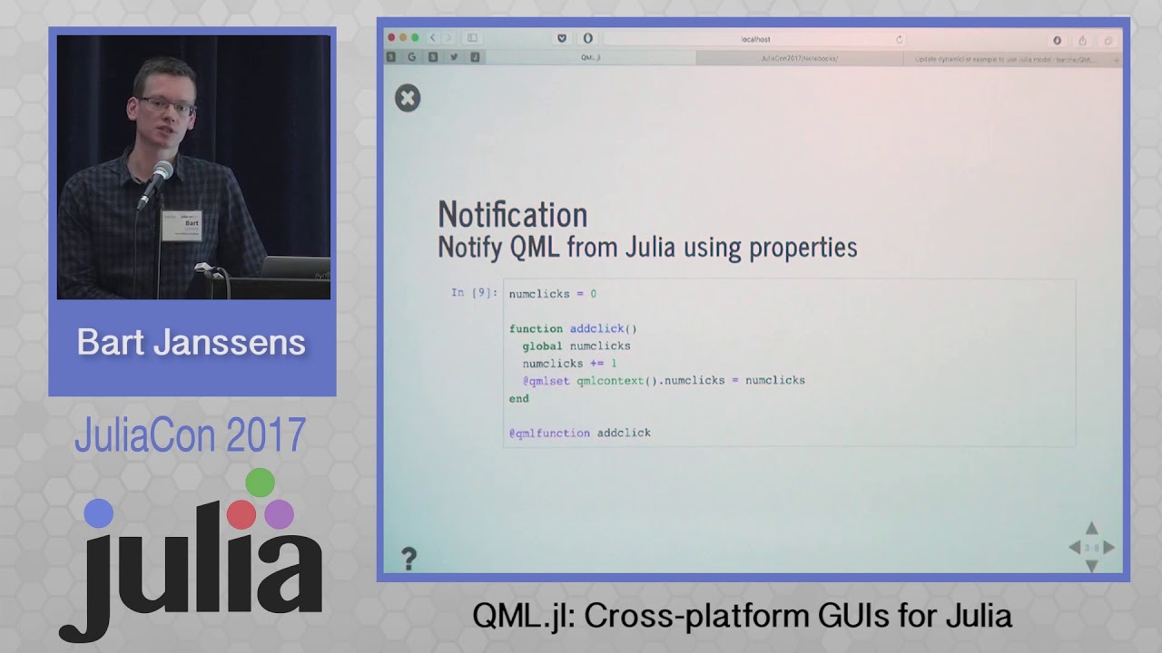 QML.jl: Cross-platform GUIs for Julia | Bart Janssens | JuliaCon 2017 ...
