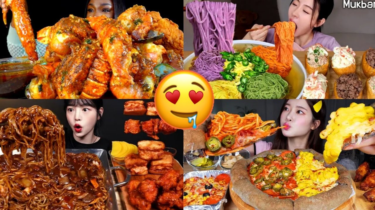 COMPILATION VARIOUS FOOD MUKBANG NO TALKING EATING SHOW - YouTube