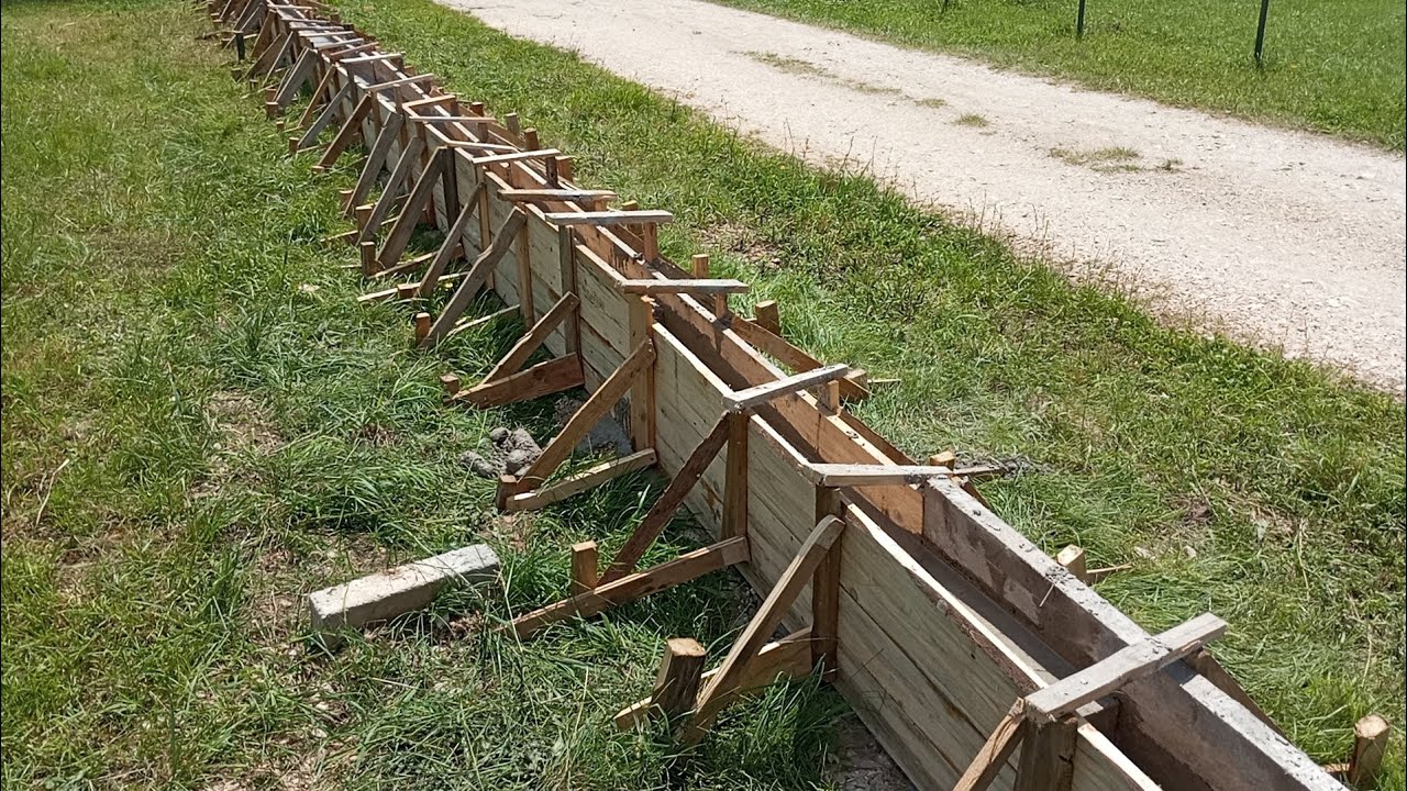 SALOVANJE I BETONIRANJE COKLA ZA OGRADU - YouTube