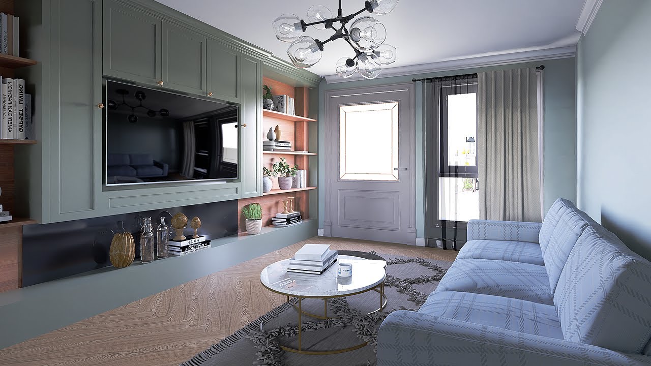 Living room & kitchen design ideas | 4x6 meters - YouTube