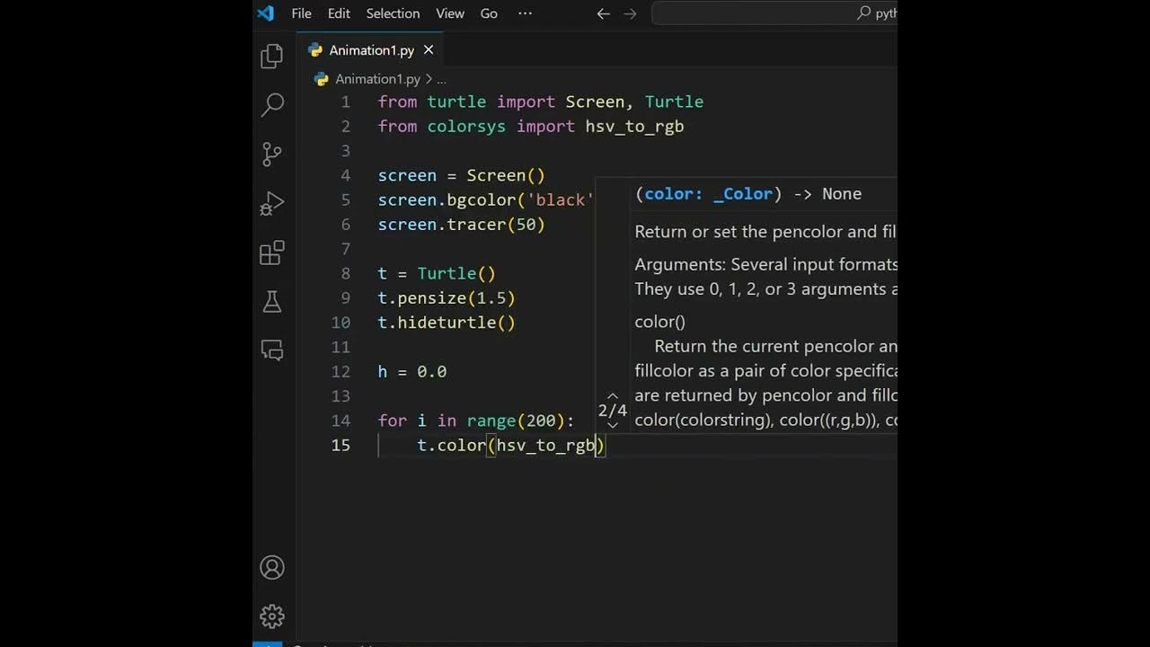 Amazing Animation Pythonπ Python Pythonprogramming Pythonlearning Coding Viralshorts