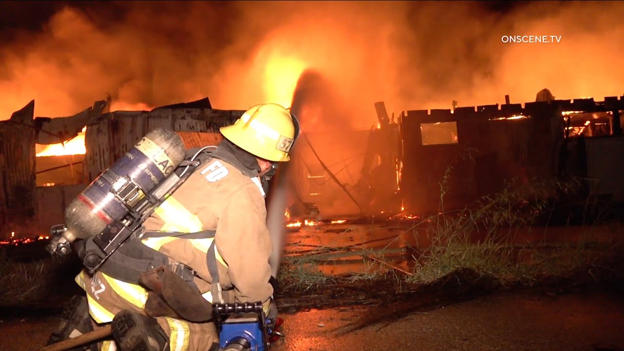 Fire Destroys Historic Poor Farm Buildings | Downey - YouTube