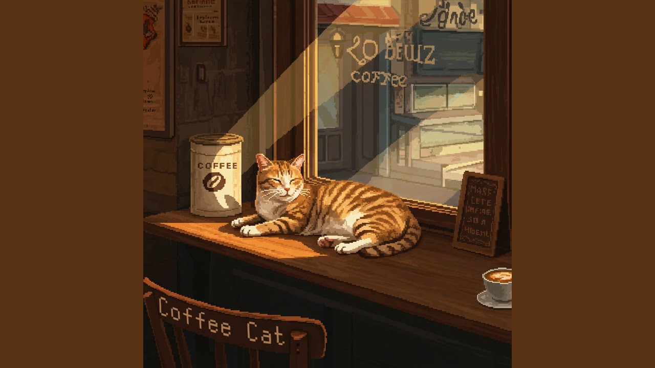 When a cat walks into a café - YouTube