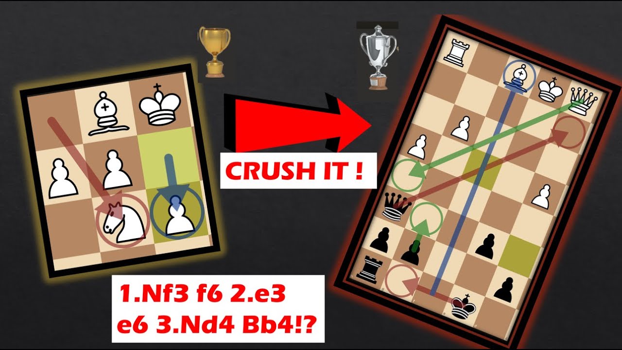 (Atomic Chess) How to BEAT Nf3 e3 as black! (With 2...e6 3...Bb4) - YouTube