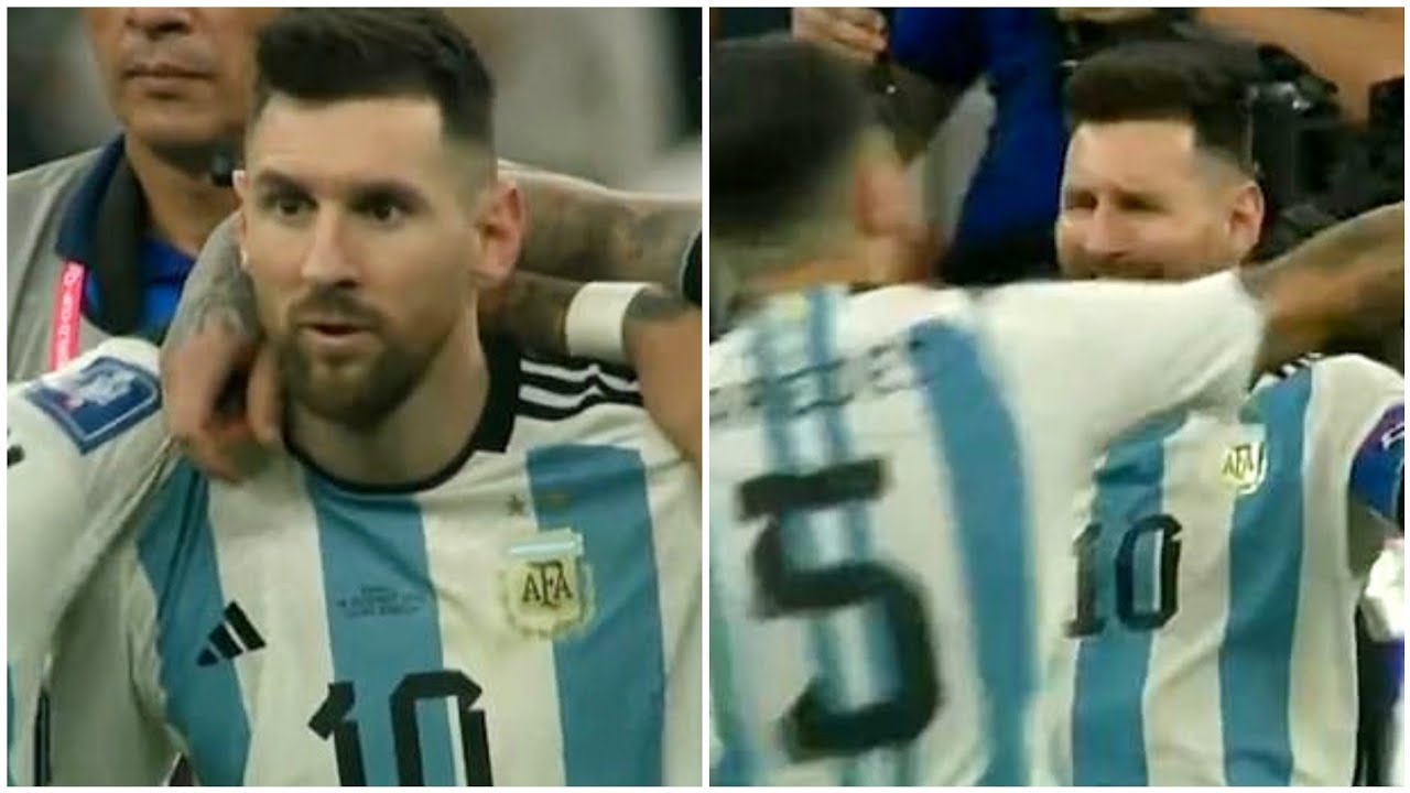 Lionel Messi breaks down in tears and collapses to his knees moment he ...