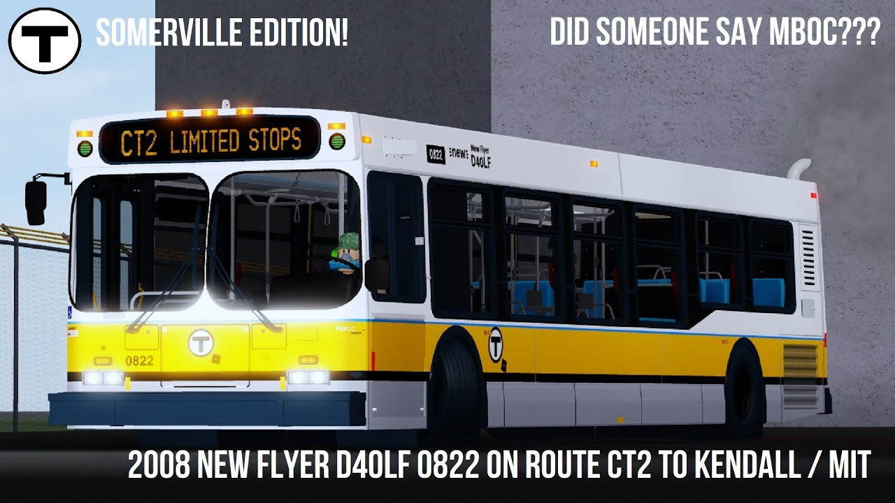 MBTA ROBLOX (MBOC) | New Flyer D40LF 0822 on route CT2 to Kendall / MIT ...