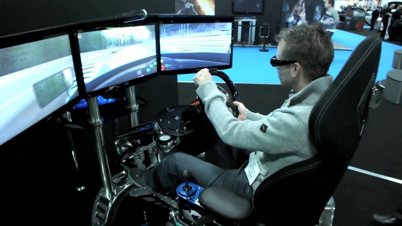 Alienware 3D Racing Simulator at the Gadget Show Live 2012 - YouTube