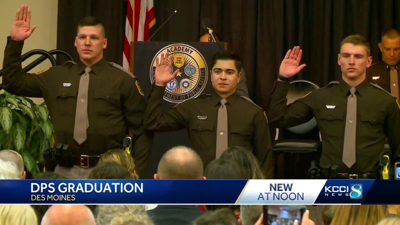 15 Iowa State Patrol recruits graduate from academy - YouTube