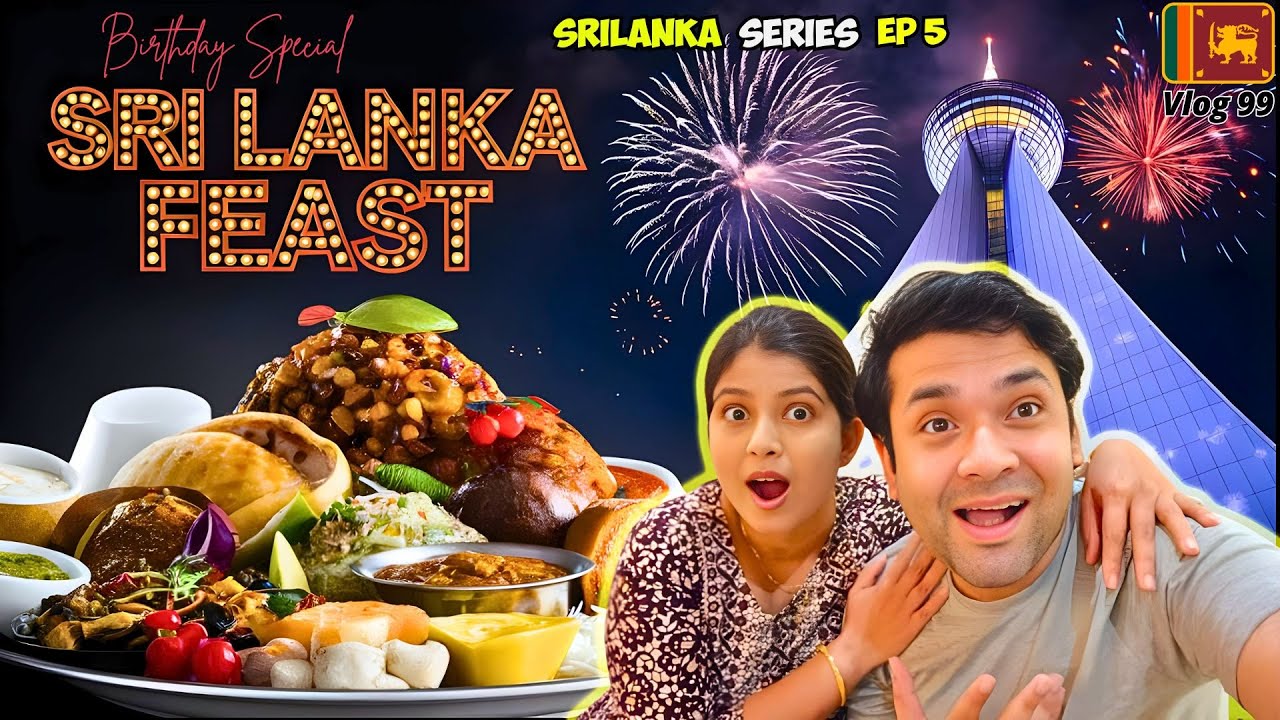 Sri Lanka's BIGGEST Buffet 🍽️ 🍖♨️🔥🥩🍳 at Lotus Tower & Gangaramaya 🛕 ...