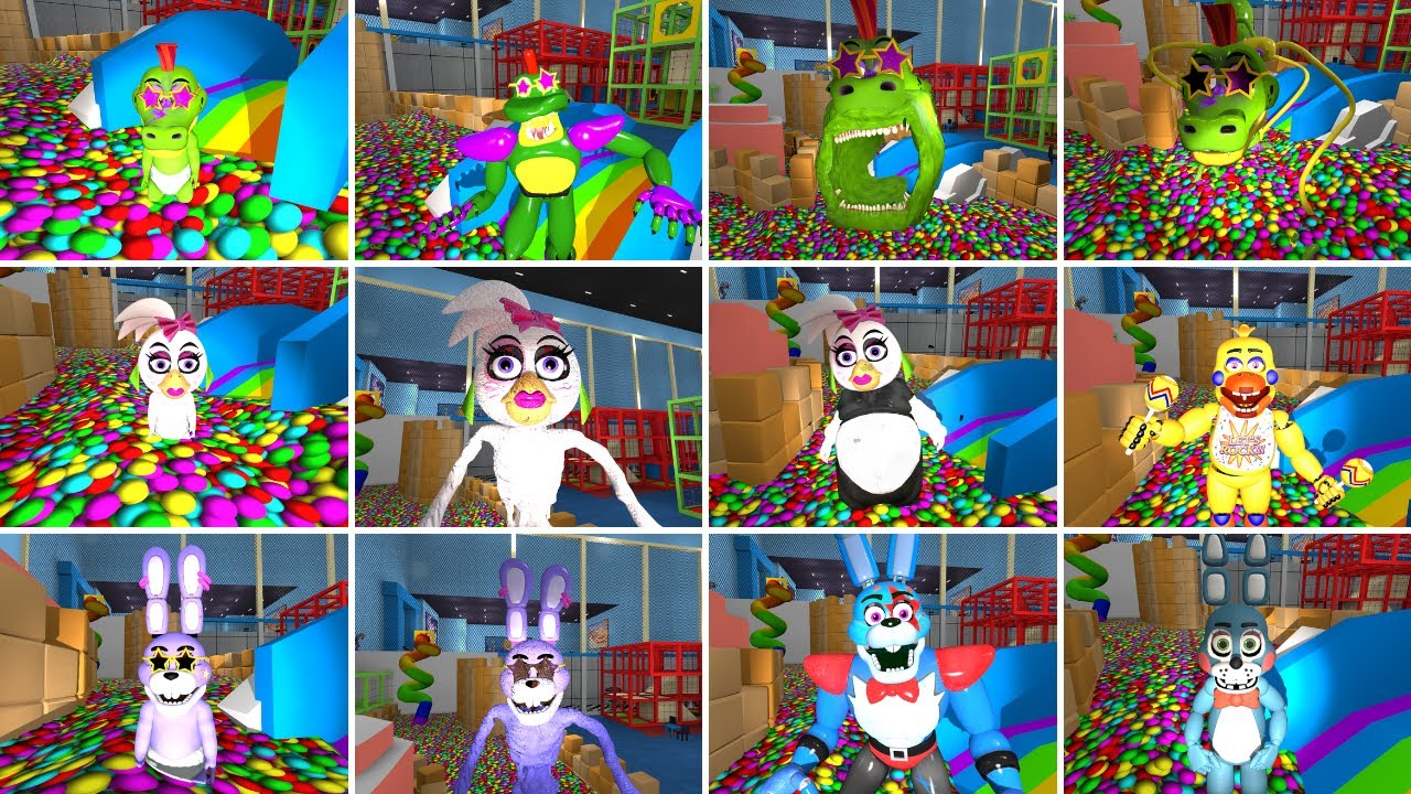 NEW FNAF SB Monty vs Bonnie, Chica vs Roxy Winner Fights Freddy and ...