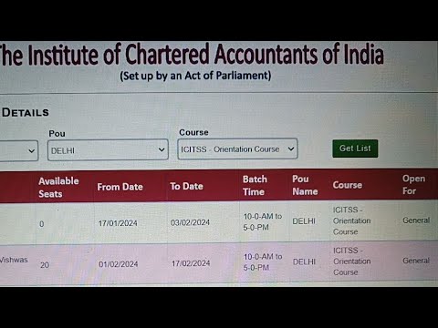 ICAI IT OC TRAINING ALERT 🚨. CA inter students can do registration ...