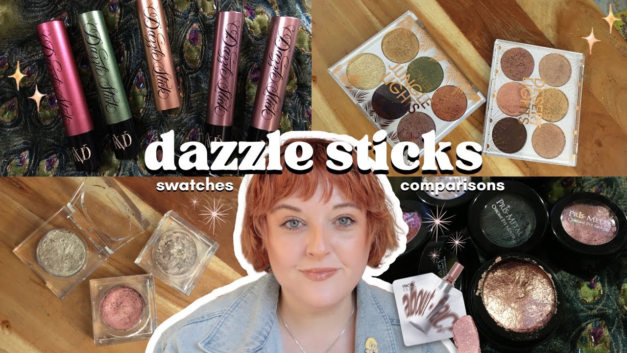 DAZZLE STICKS: comparing & swatching them all to Em Cosmetics, Flower ...