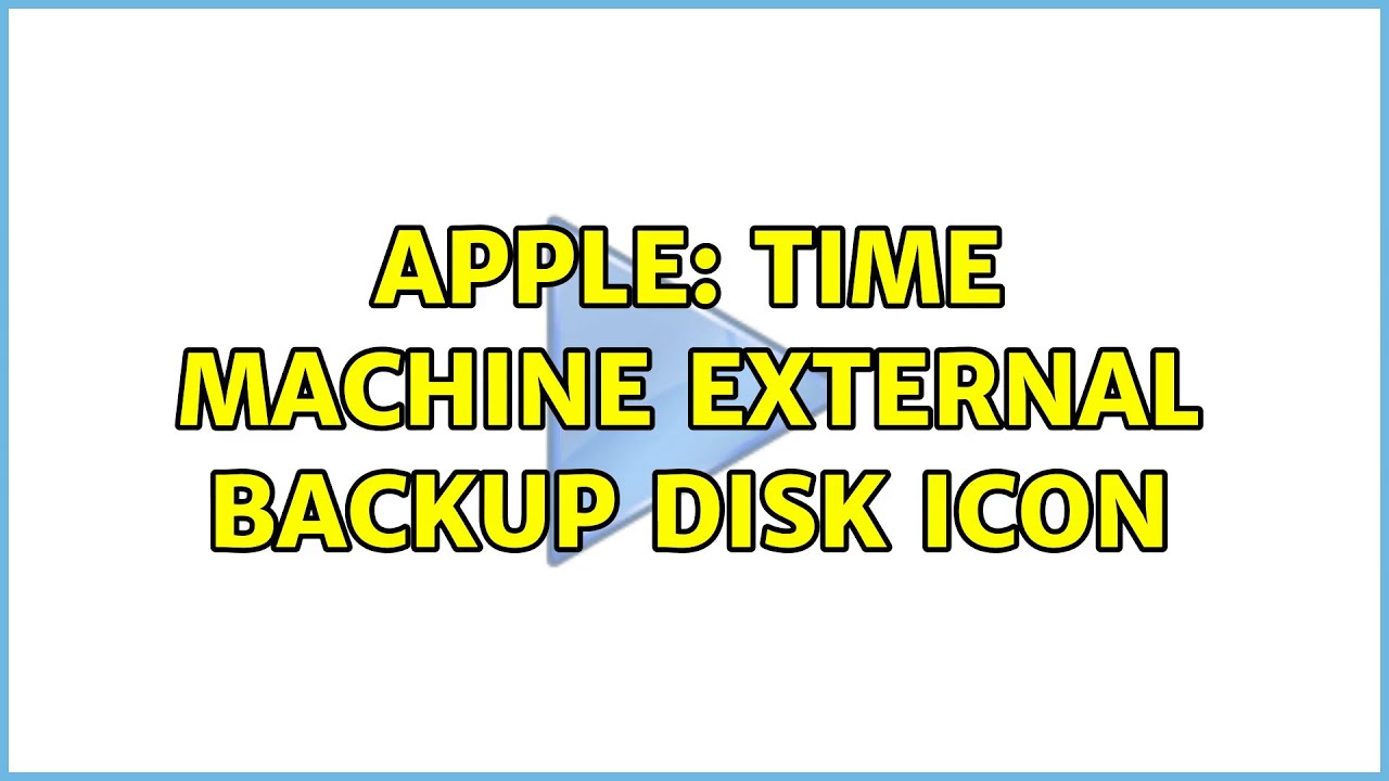 Apple: Time Machine External Backup Disk Icon - YouTube