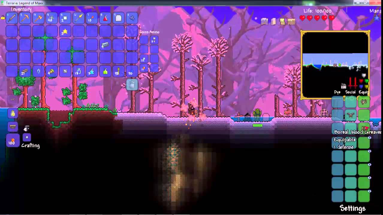 Terraria Survival Ep 2- Zombie invasion - YouTube