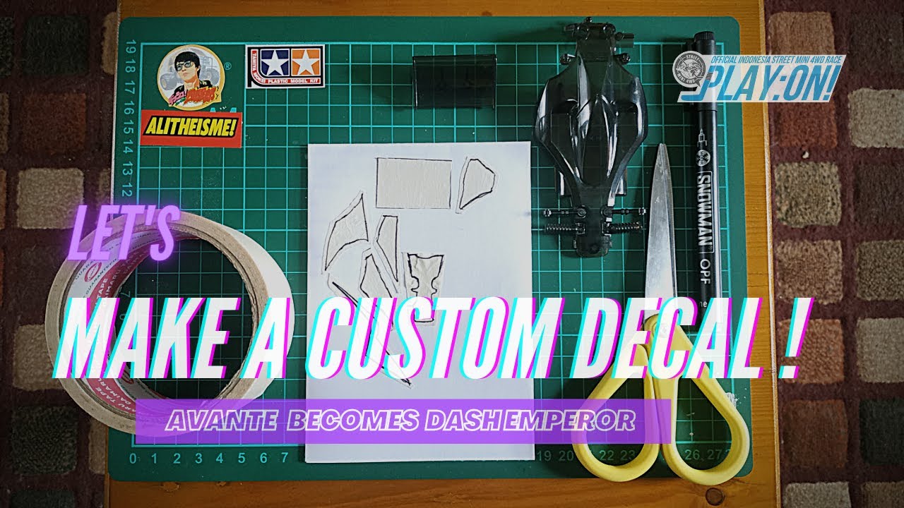 MEMBUAT CUSTOM DECAL / STICKER BODY MINI 4WD | TAMIYA - AVANTE BECOMES ...
