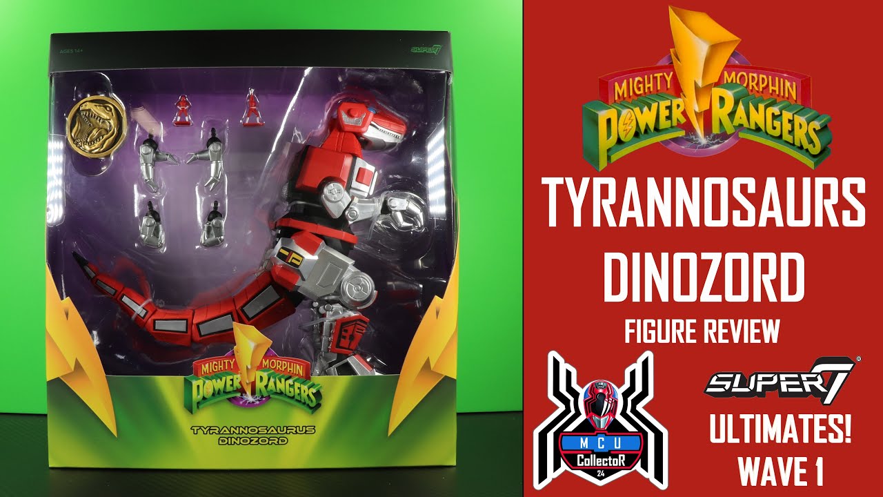Super7 Ultimates Power Rangers TYRANNOSAURUS DINOZORD MMPR Mighty ...