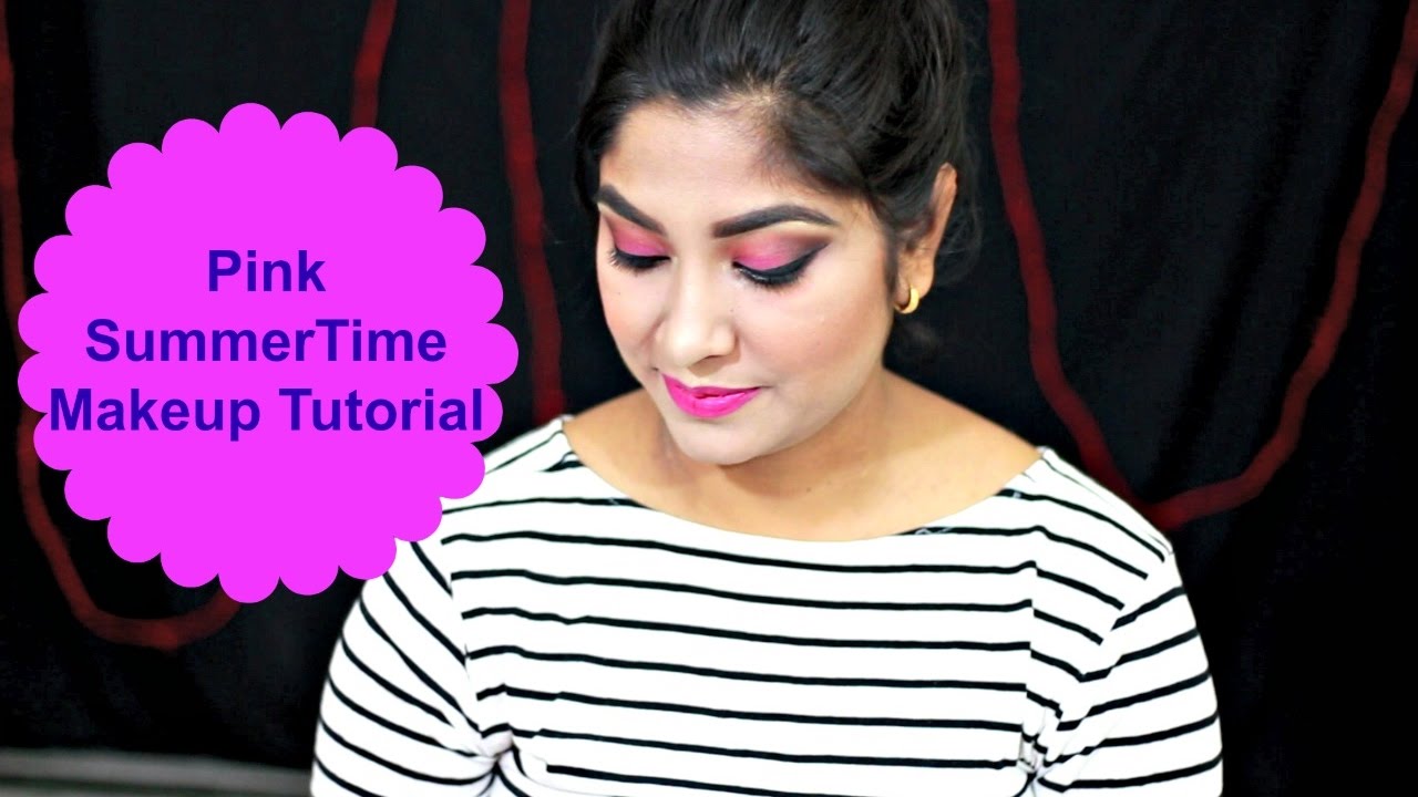 EASY SUMMERTIME PINK MAKEUP TUTORIALKOMALVISHMAKEUP - YouTube