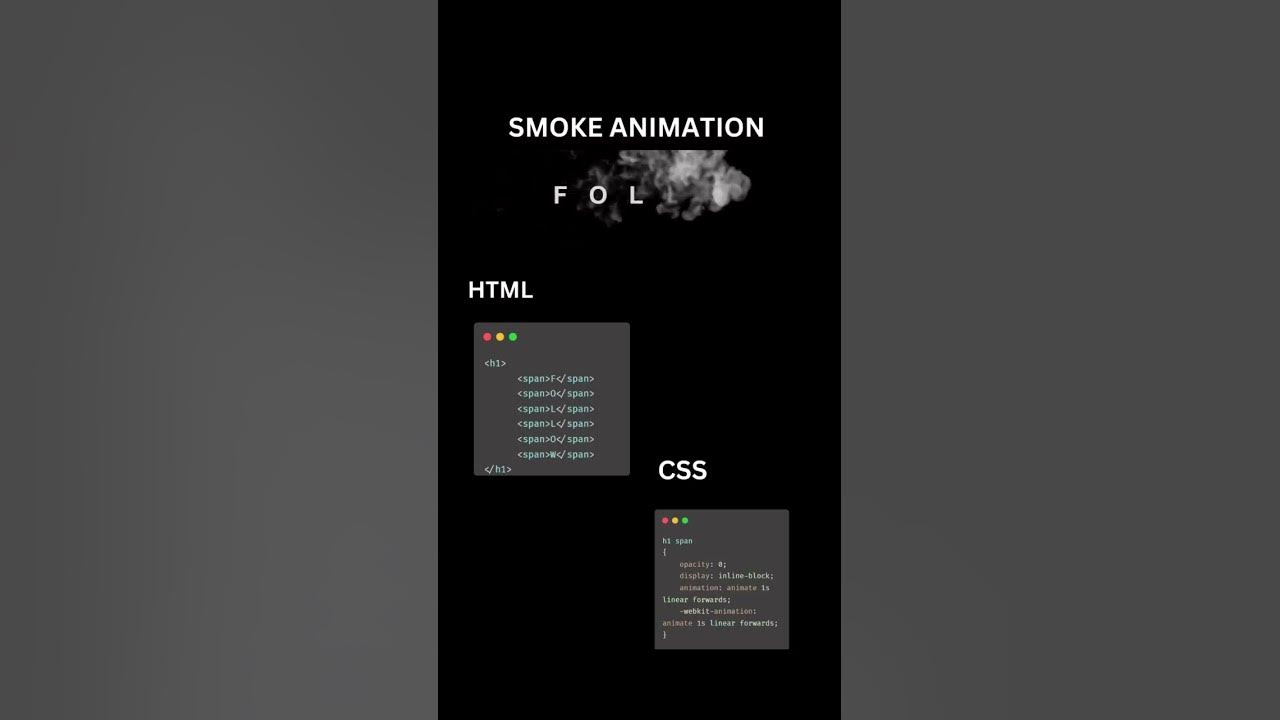 Using Css Or Html Animate Smoke Smoke Animation Cssanimation Htmltutorial Html Shorts