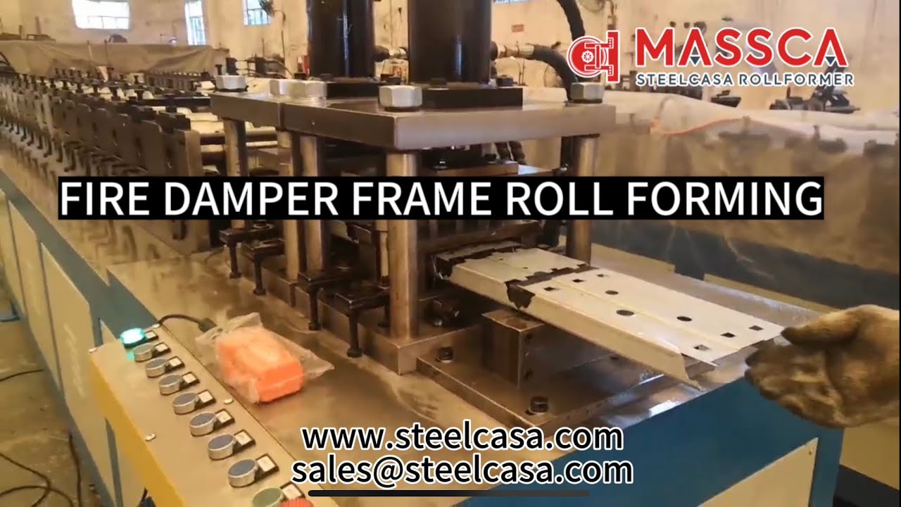 FIRE DAMPER FRAME ROLL FORMING MACHINE - YouTube