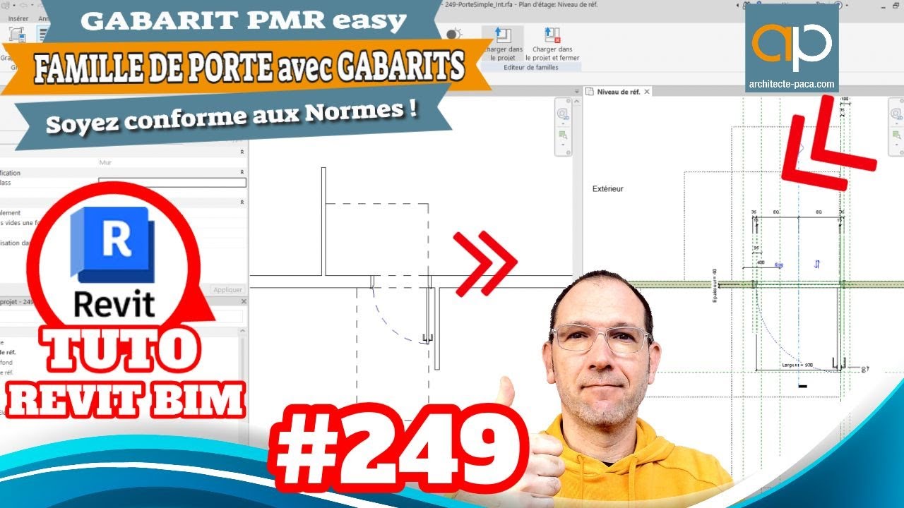 GABARIT PMR pour une porte REVIT - Comment créer et paramétrer cela ...