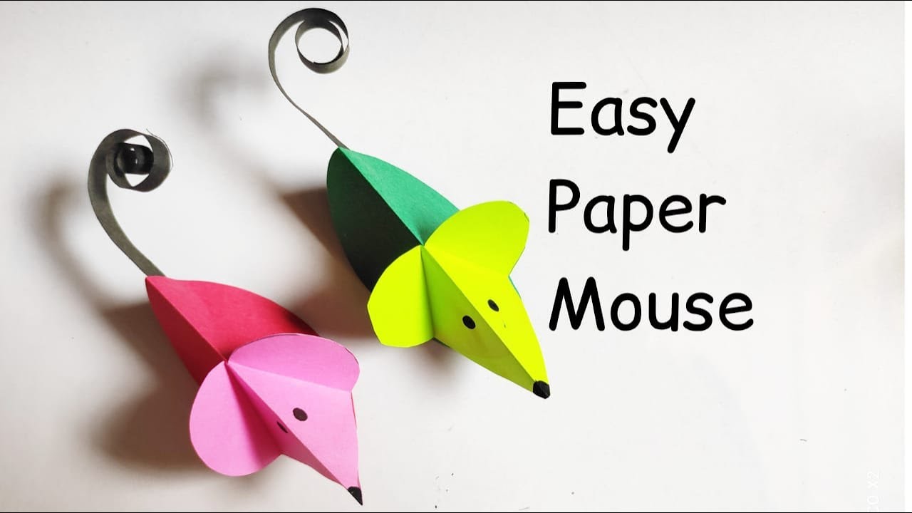 How to make a paper mouse | paper mouse origami | DIY paper mouse - YouTube