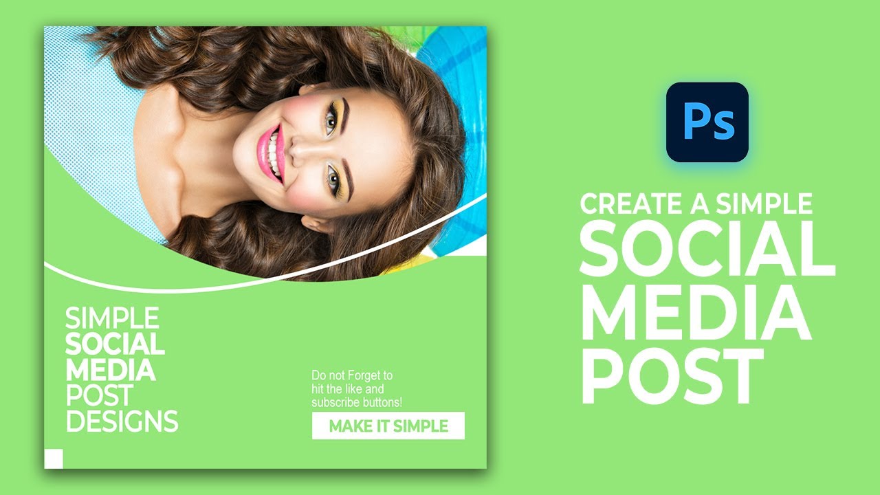 Simple Social Media Post Design In Adobe Photoshop CC 2023 | Storm ...