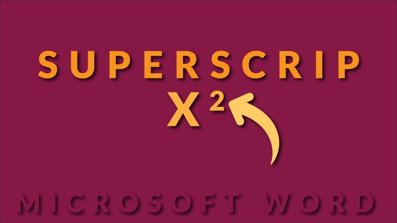 CARA MEMBUAT SUPERSCRIPT DI MICROSOFT WORD - YouTube