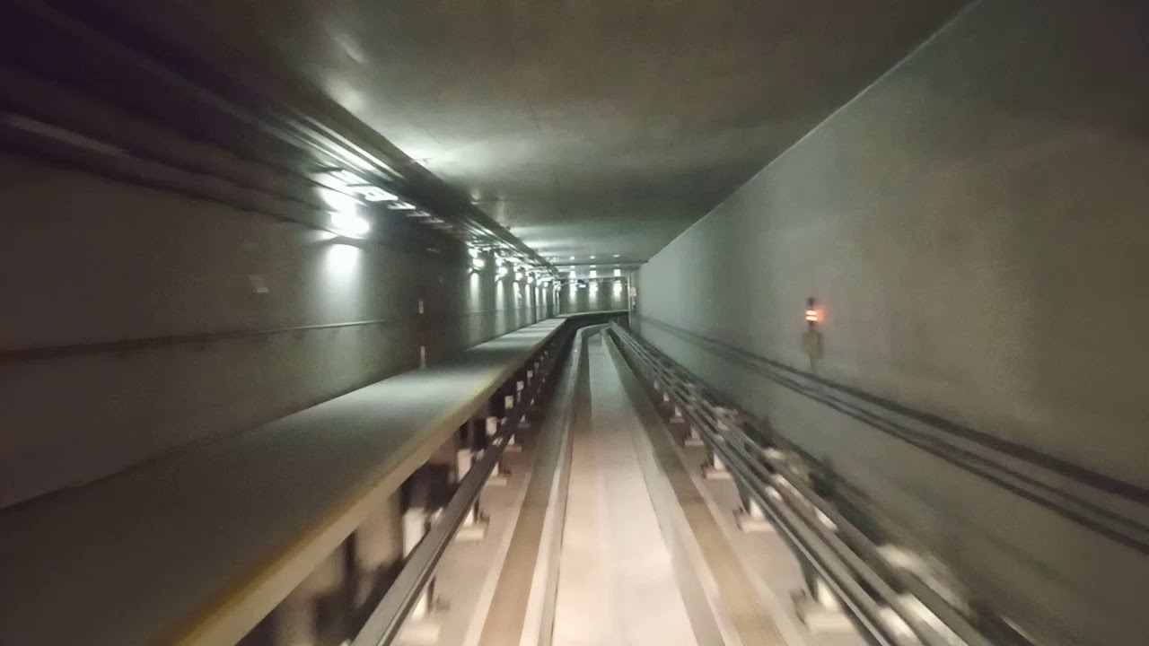 Hong Kong International Airport APM trip from Midfield Concourse to ...