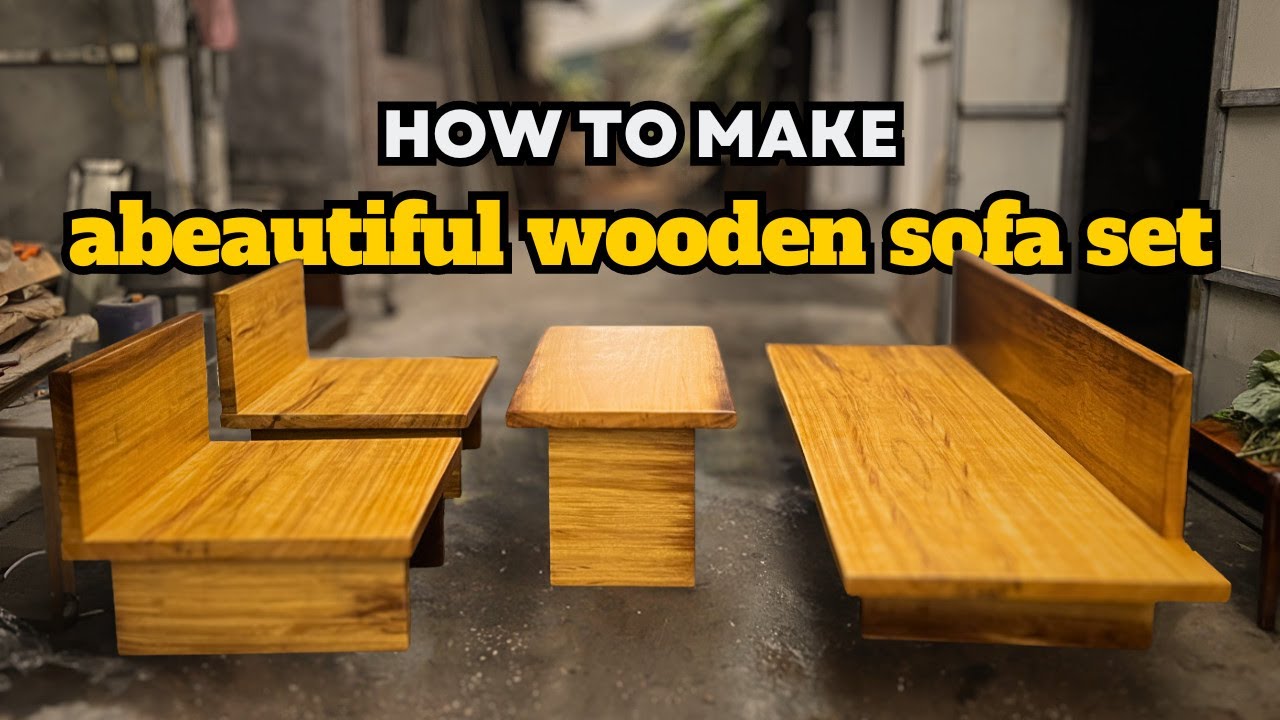 How To Make a Beautiful Wooden Sofa Set - Woodworking Projects - YouTube
