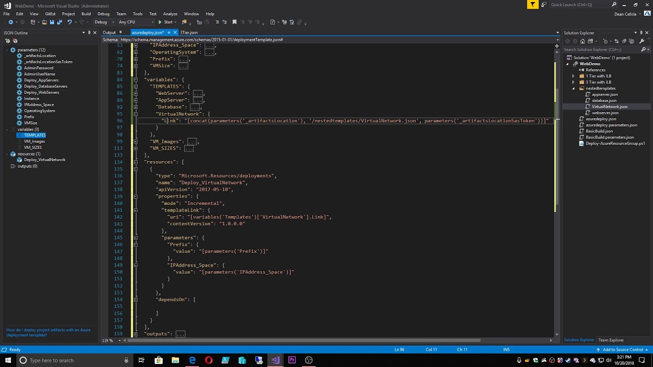 Arm Templates for Beginners | Nested Templates - ARM Templates #5 - YouTube