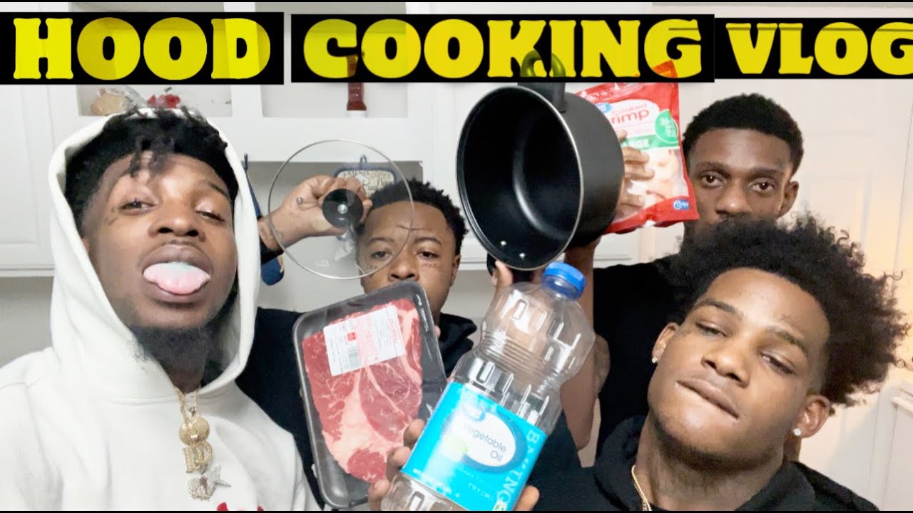 FUNNIEST HOOD COOKING VLOG 🍤 🥩!! Ft. GANG 🔥😋 Pt.2 - YouTube