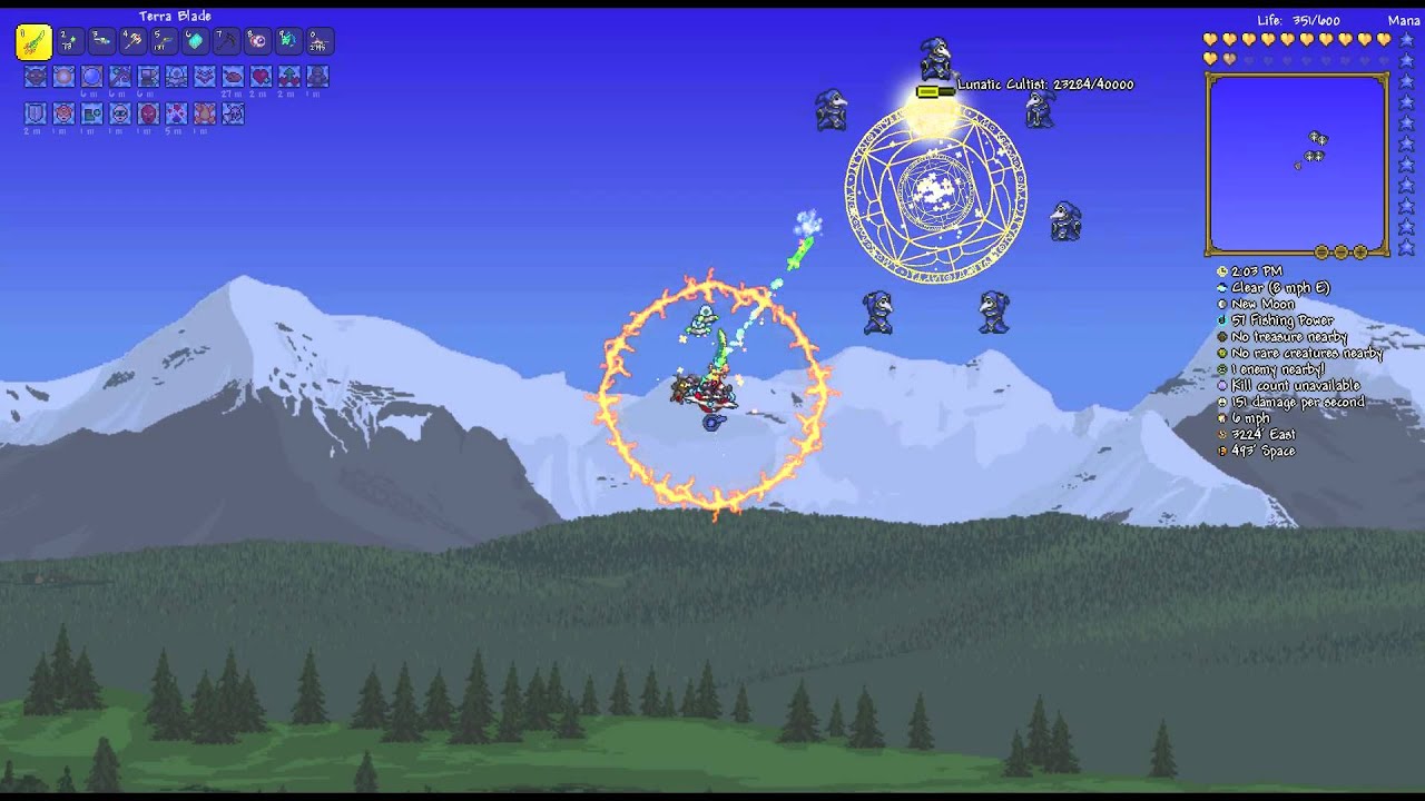 Terraria 1.3 - EXPERT Lunatic Cultist & Celestial (Lunar) Intro - YouTube