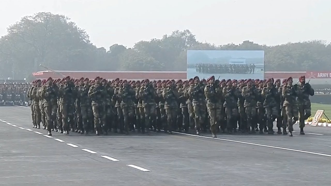 The annual Army Day Parade 2020 at Cariappa Parade Ground in New Delhi ...
