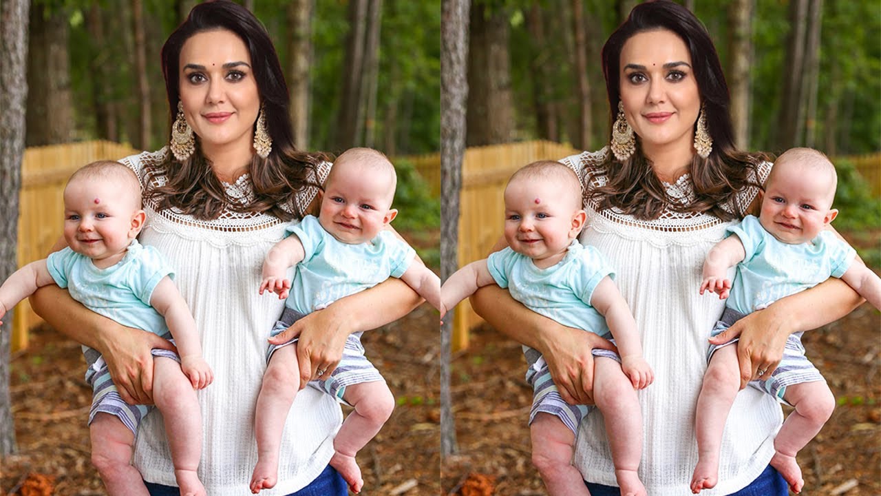 Preity Zinta Enjoying New Year with her Twins and Husband Gene ...