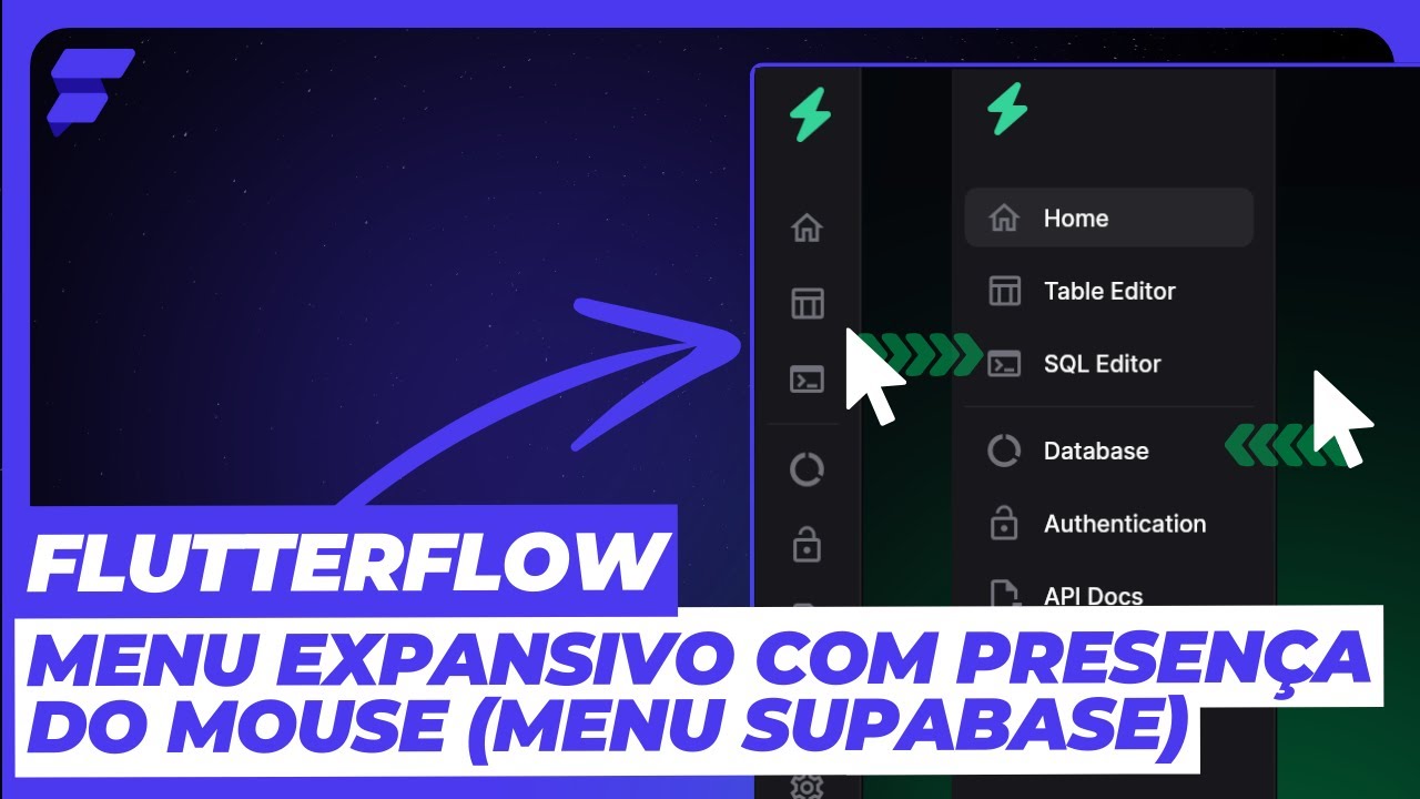 MENU EXPANSIVO com presença do Mouse (Menu Supabase) no FLUTTERFLOW ...