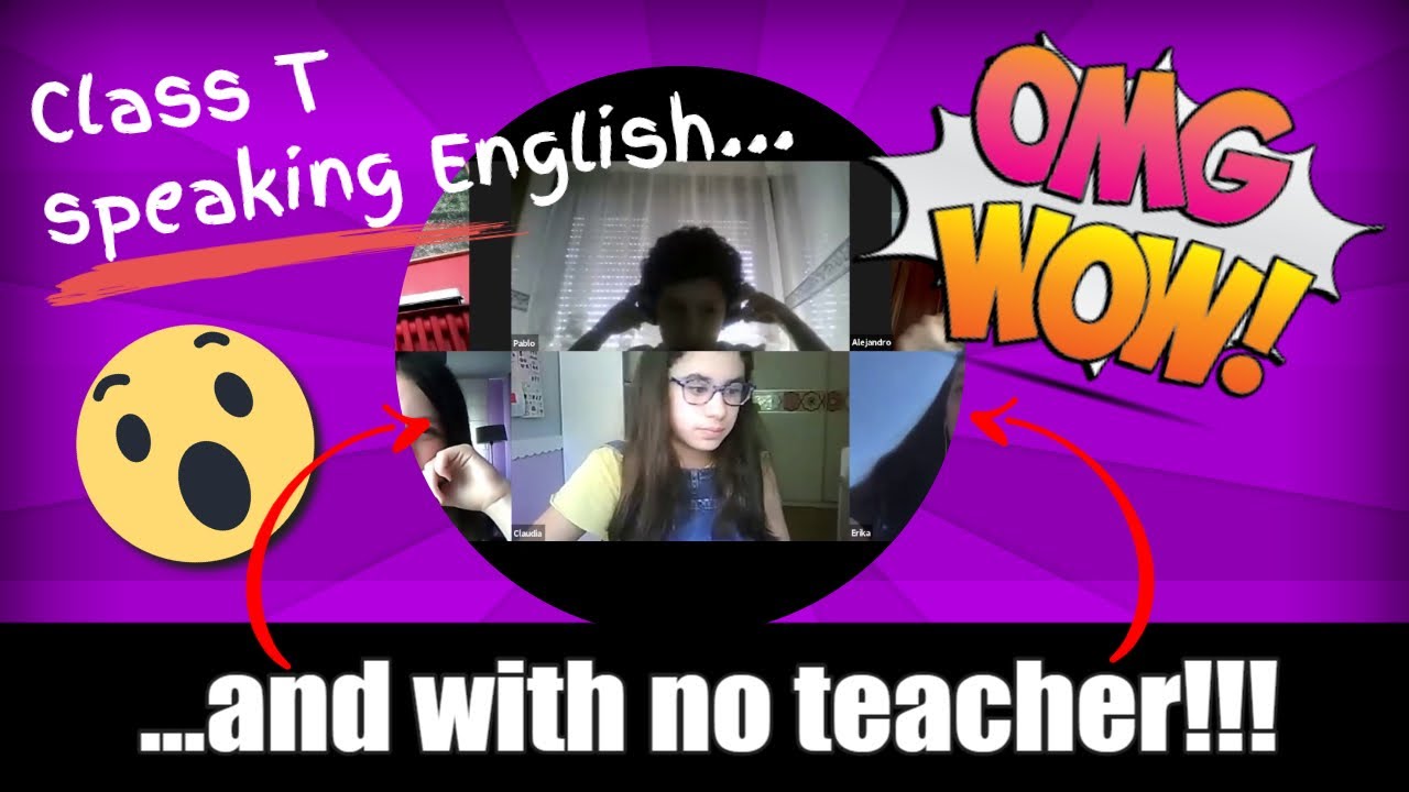Class T speaking in English online even before the teacher comes ...