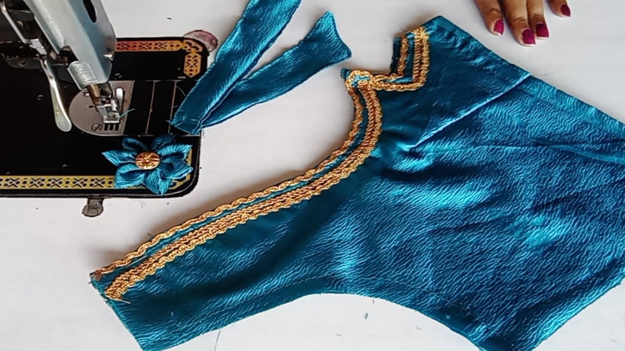 Blouse design | Back Neck Blouse Design Cutting And Stitching | Double ...