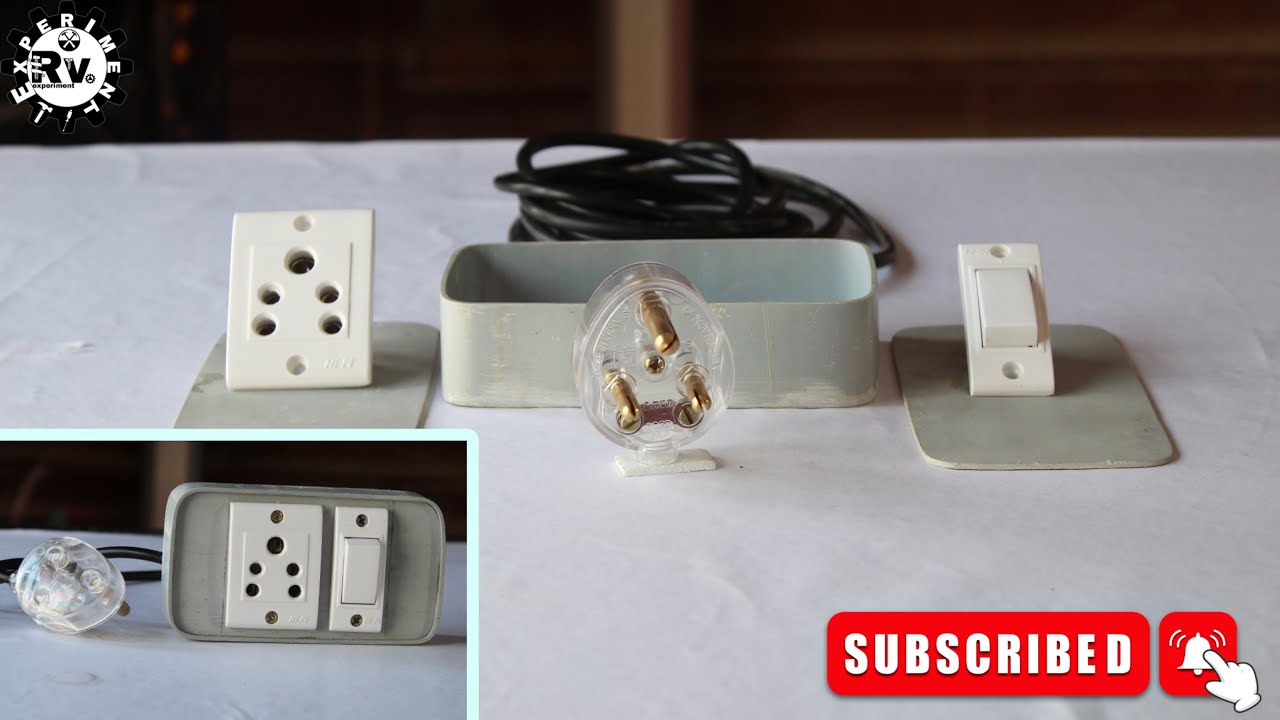 how to make a electric extension board with PVC pipe || 100% useful ...