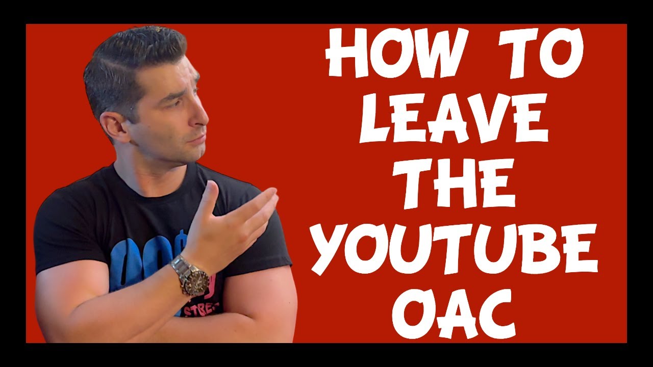 How to LEAVE the YouTube OAC (YouTube Official Artist Channel) - YouTube