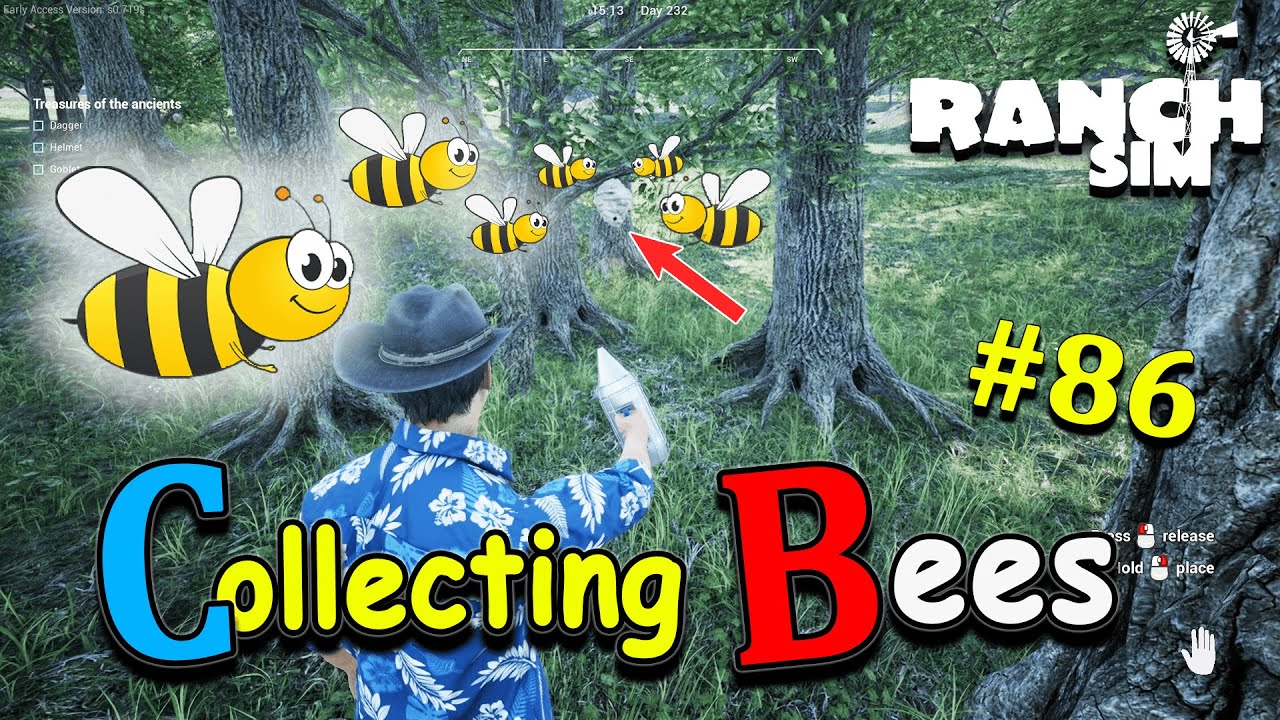 COLLECTING BEES TODAY - IT HARD TO COLLECT || RANCH SIMULATOR ...