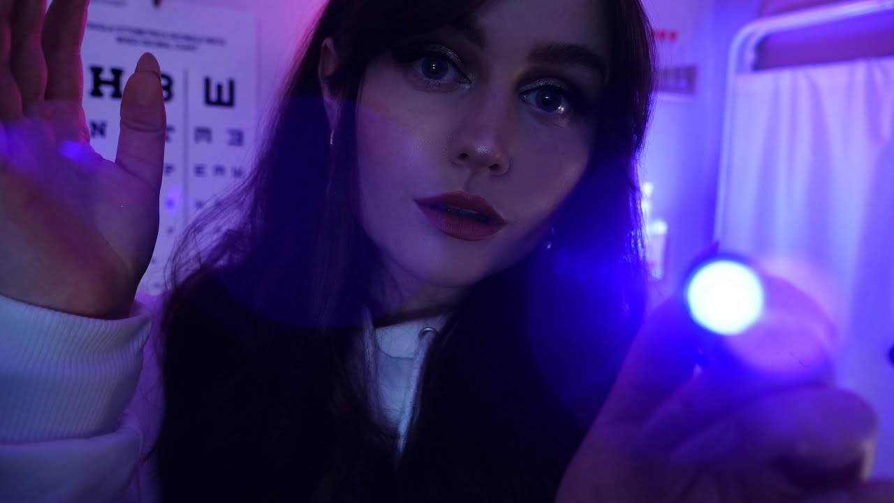 ASMR Dark Room Eye Exam - Light Sensitivity Test For Nighttime *Semi ...