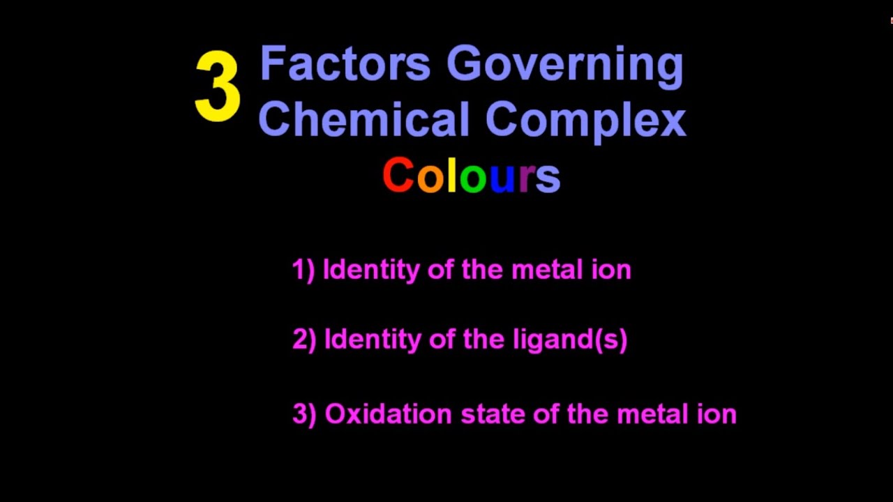 13.2 What are the Reasons for the Different Colours of Complexes? [HL ...