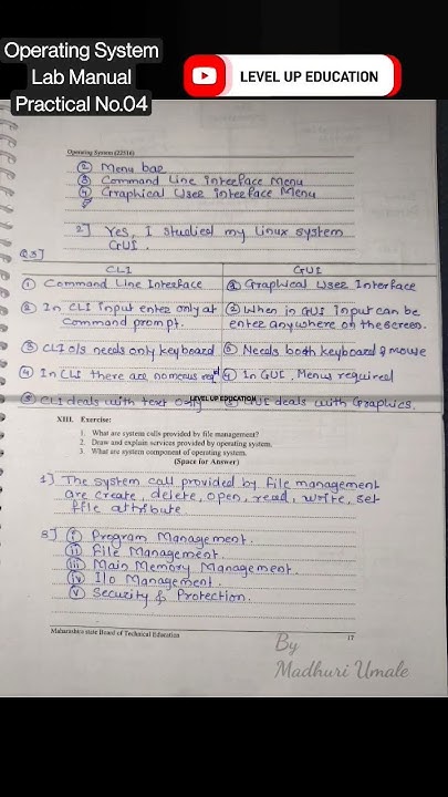 Practical No.4 Lab manual Operating System ( 22516 ) | #operatingsystem ...